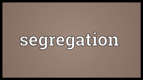 Image result for Segregate Meaning