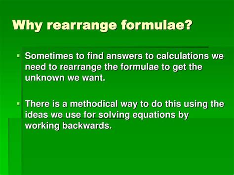 Image result for Rearranging Formula Tips