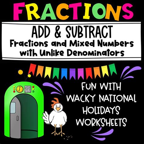 Add and Subtract Fractions and Mixed Numbers with Unlike Denominators ...