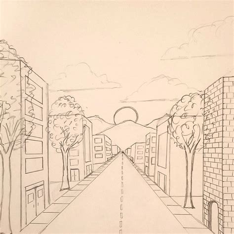 Image result for 1 Point Perspective Object Drawing