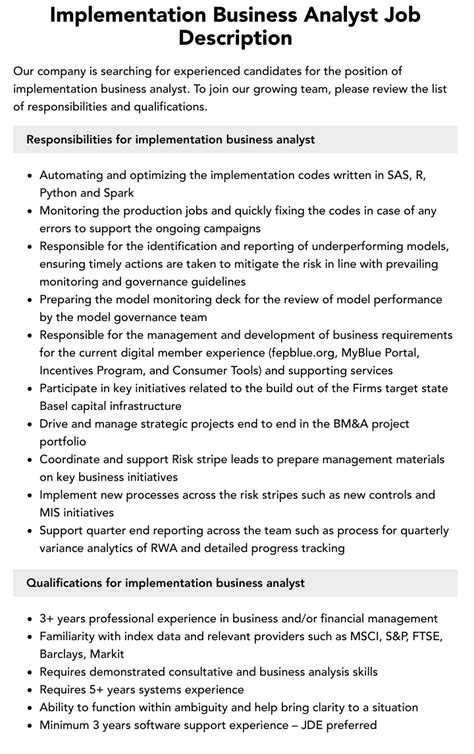 Image result for Software Implementation Business Analyst