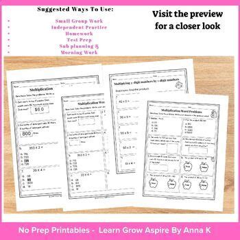 Image result for 4th Grade Multiplication 2-Digit by 2 Digit