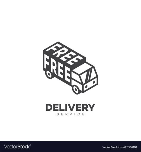 Delivery service logo Royalty Free Vector Image