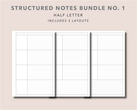 Image result for Structured Notes Printable