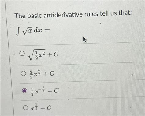 Image result for Basic Antiderivative Rules
