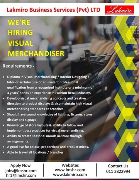Image result for Visual Merchandiser Jobs