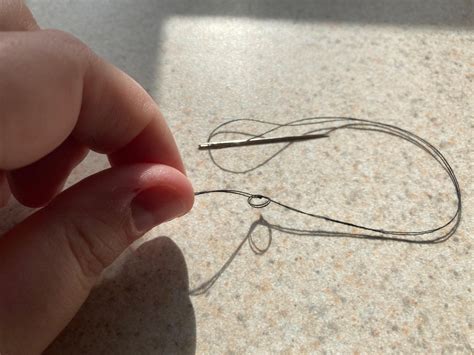 Image result for How to Thread Needle with 1 Strand