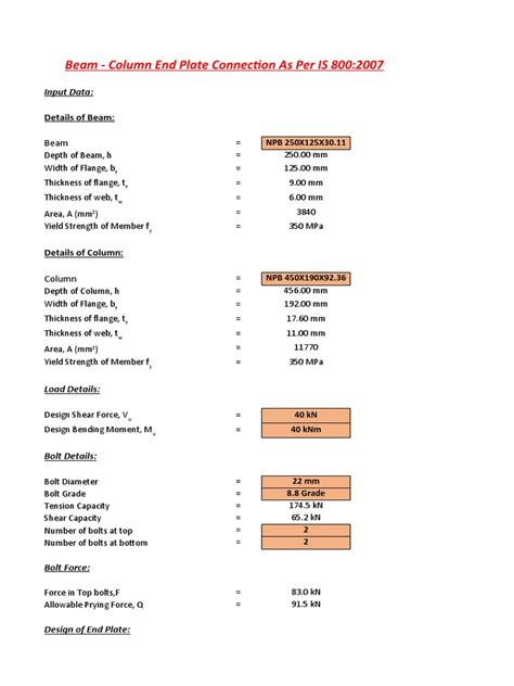 Image result for How to Calculate Beam Connection Plate Thickness