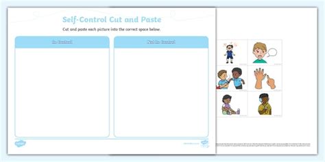 Image result for Practicing Self-Control Worksheet