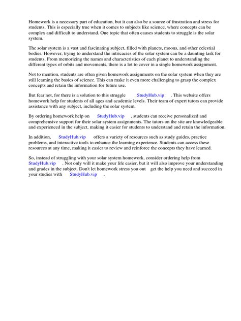 Image result for Solar System Homework