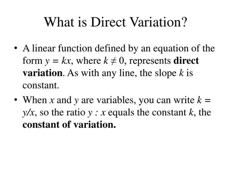 Image result for What Is Not a Direct Variation
