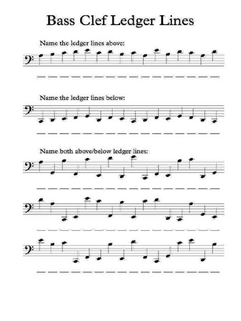 Bass Clef Worksheet | PDF