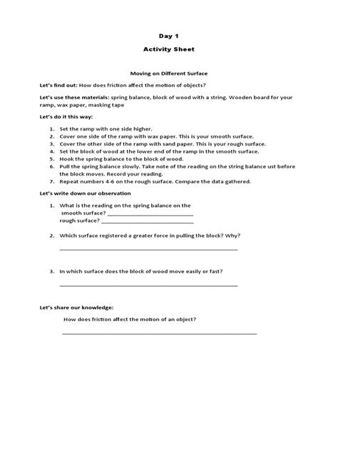 Image result for Friction Activity