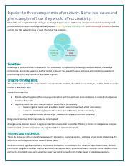 Image result for Three Components of Creativity