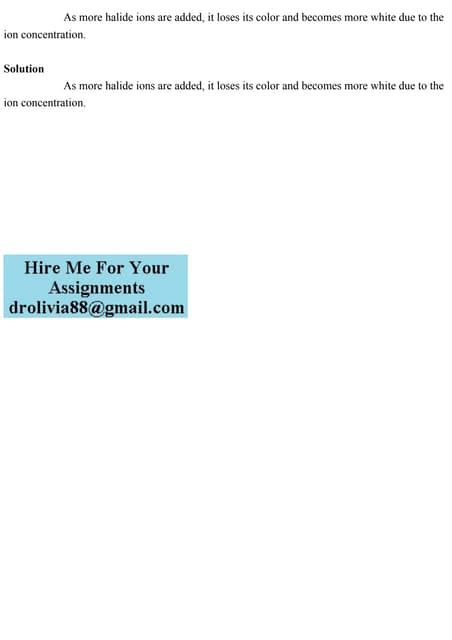 Image result for Halide Ions Form Colorless Compound