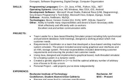 Image result for Computer Science Student Resume