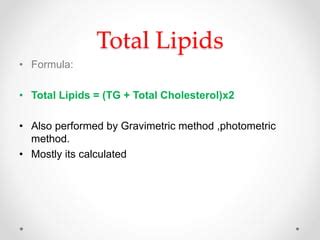 Image result for Total Lipid Calculation Formula