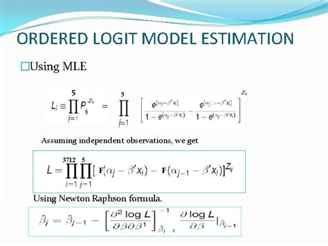 Image result for Order Logit Model