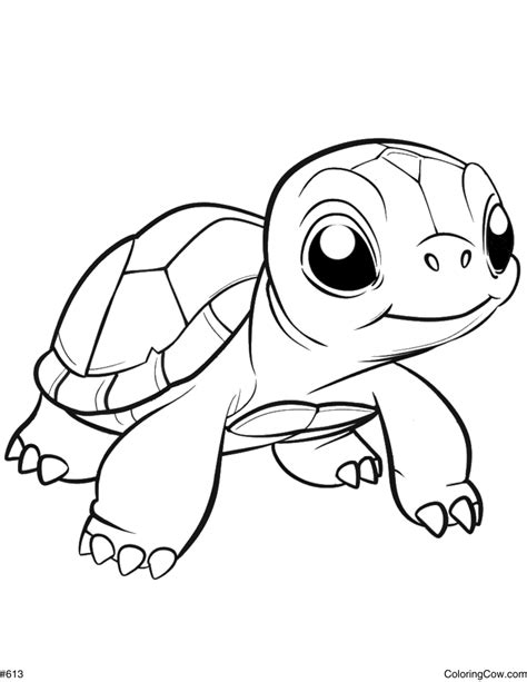 Baby Turtle Coloring Page