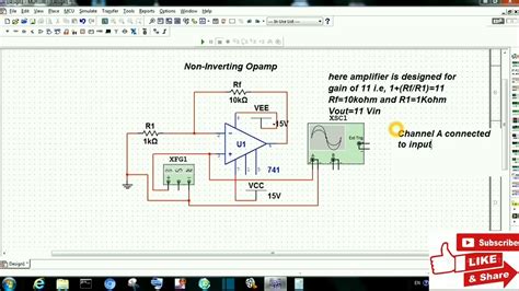Image result for How to Connect Inverting Op Amplifier in Multisim