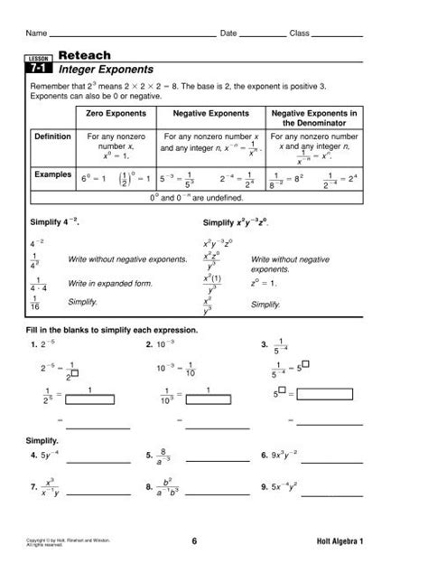 Image result for Integer Exponents Worksheet
