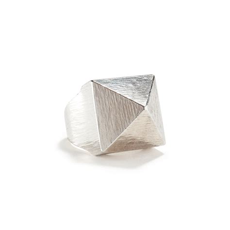 Silver Pyramid Ring by John Iversen | _Contemporary Estate _insale John ...