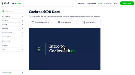 Image result for Cockroachdb Sample