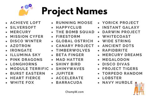 Image result for Creative Project Names