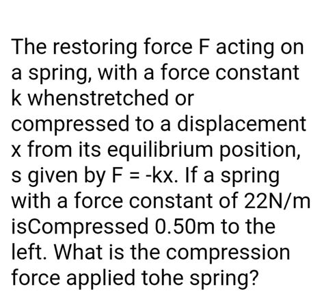 Image result for Spring Restoring Force