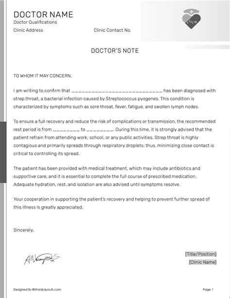 Image result for Return to Work Hospital Note