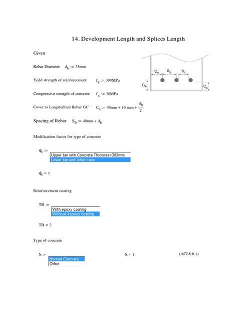 Image result for Development Length vs Splice Length
