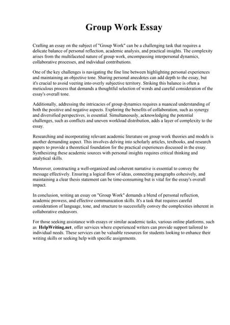Image result for Group Work Essay Examples