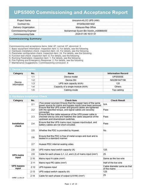 Image result for Post Function Report for UPS