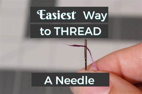 Image result for How to Thread Needle with 1 Strand