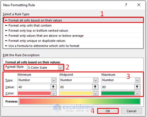 Image result for Excel 3 Color Scale Formula