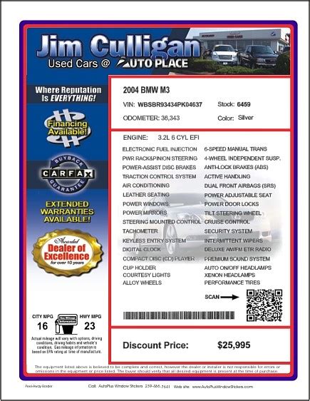 Image result for Free Used Auto Window Stickers