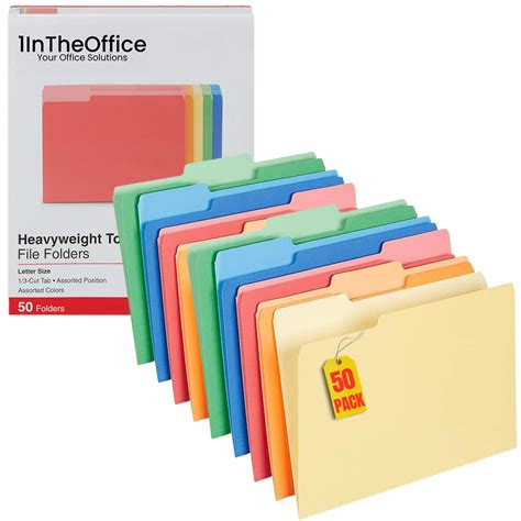 Snapklik.com : 1InTheOffice Colored File Folders Letter Size