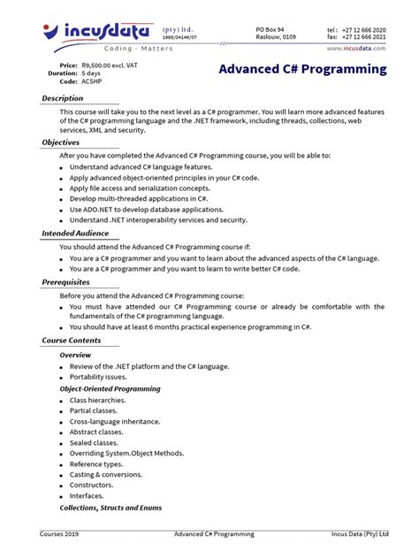 Image result for Advanced C# Programming