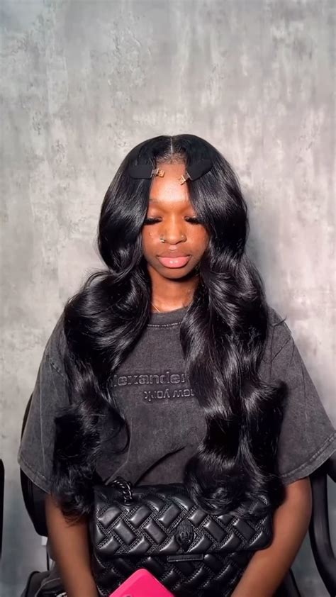 Image result for Middle Part Hair Tutorial