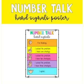 Image result for Number Talk Hand Signals