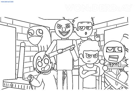 Image result for Baldi Basics Coloring Pages