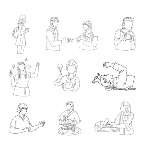 Image result for Daily Routine Line Drawing