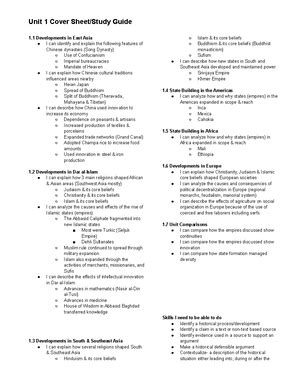 Image result for Study Guide Cover Sheet