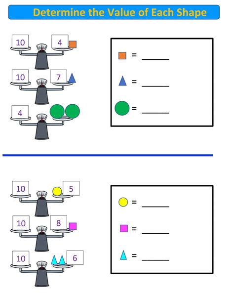 Image result for Worksheet of Balance the Scale for Class 2