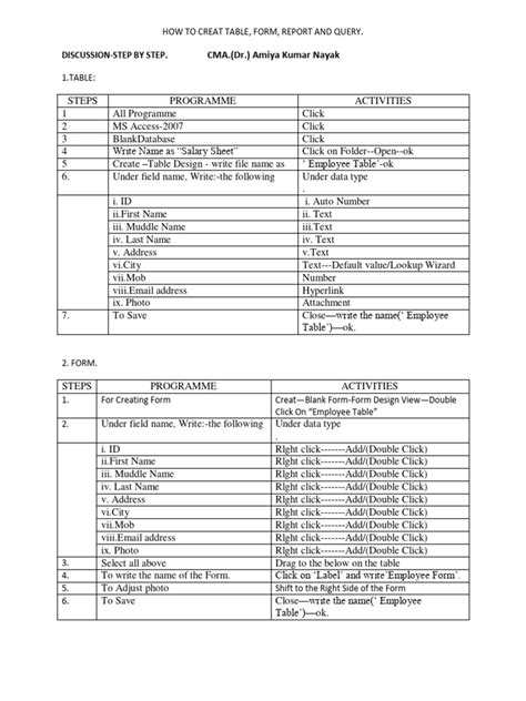 Image result for Table Create Print