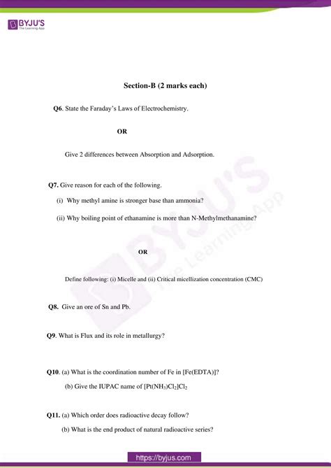 Image result for CBSE Class 12 Term 2 Chemistry Sample Paper