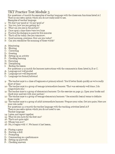 Image result for Tkt Practice Test