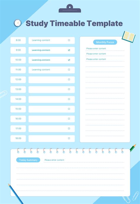 Image result for How to Make a Study Timetable On Excel