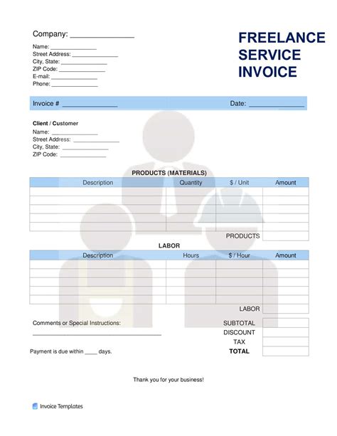 Image result for Freelance Invoice Example