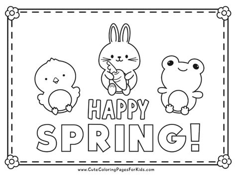 Image result for Simple Spring Coloring Pages